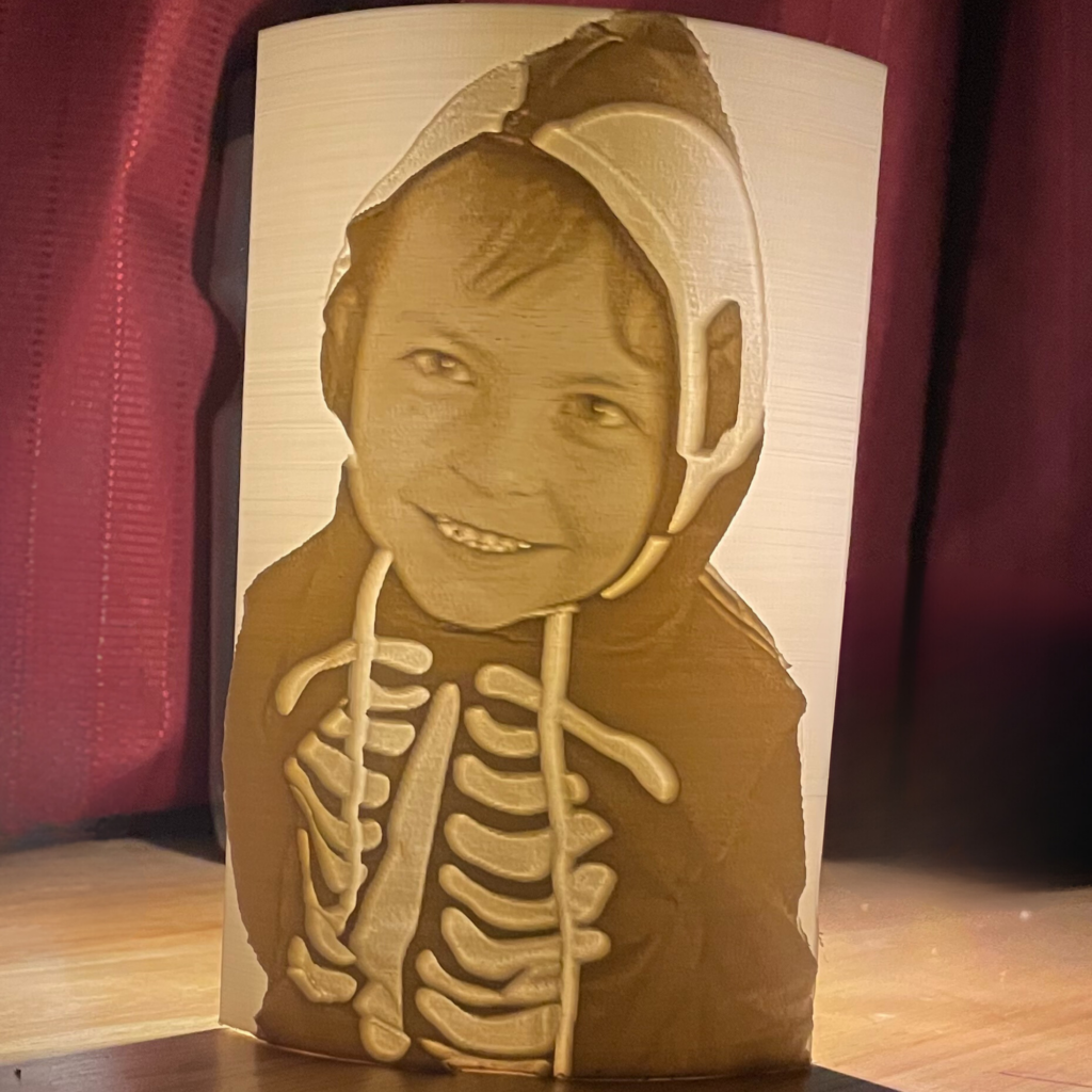 Custom Lithophane Night Light - Featuring Tiptoe Art
